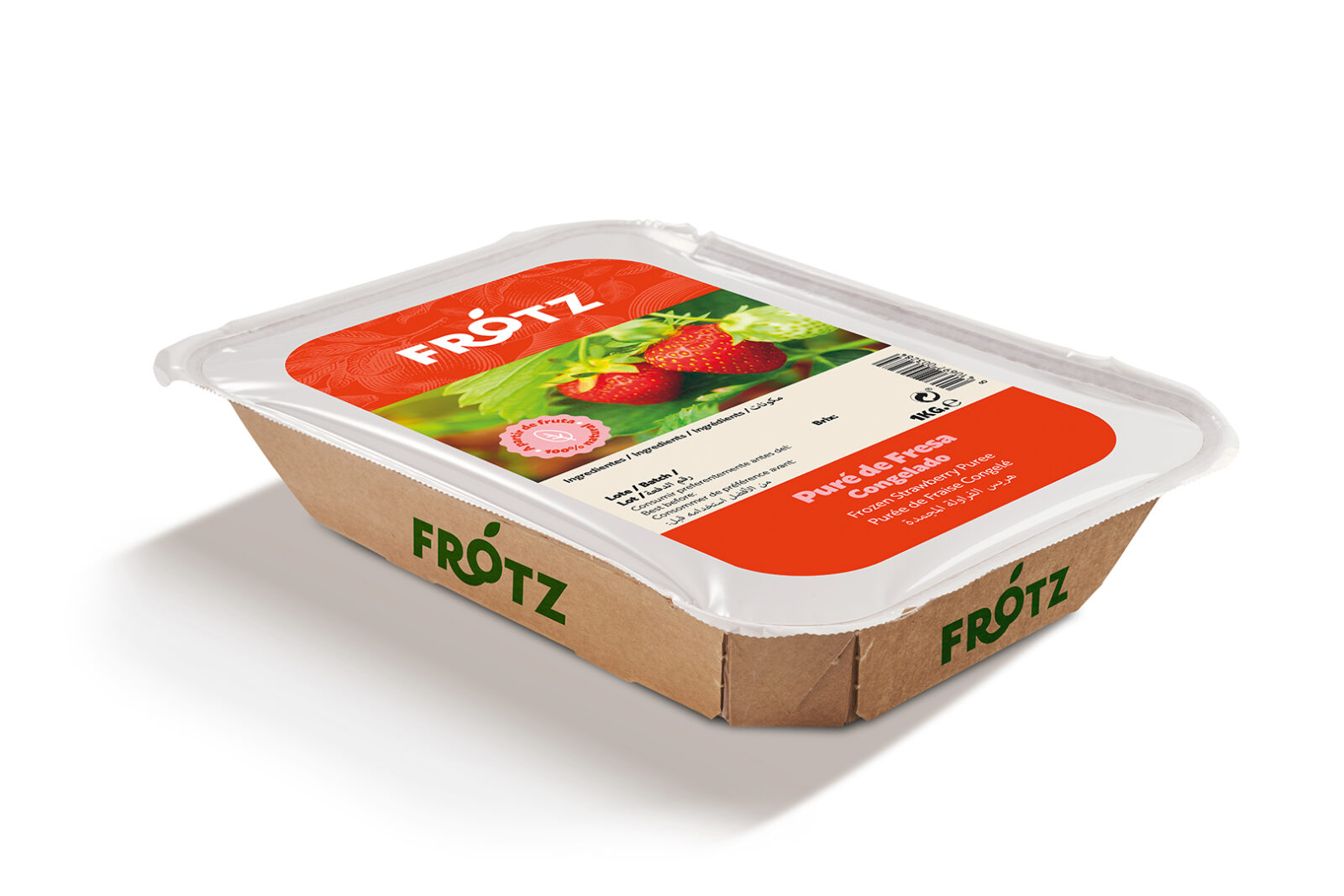 Strawberry Puree Carton 1 kilo SUGAR-FREE - Frotz